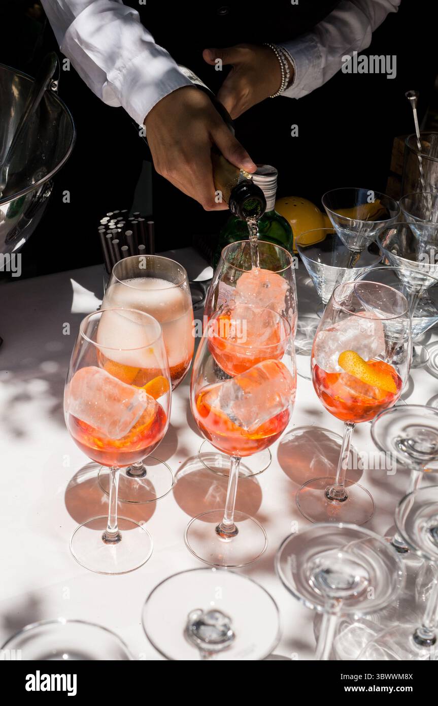 Photography of Aperol Spritz cocktails at an event Stock Photo - Alamy