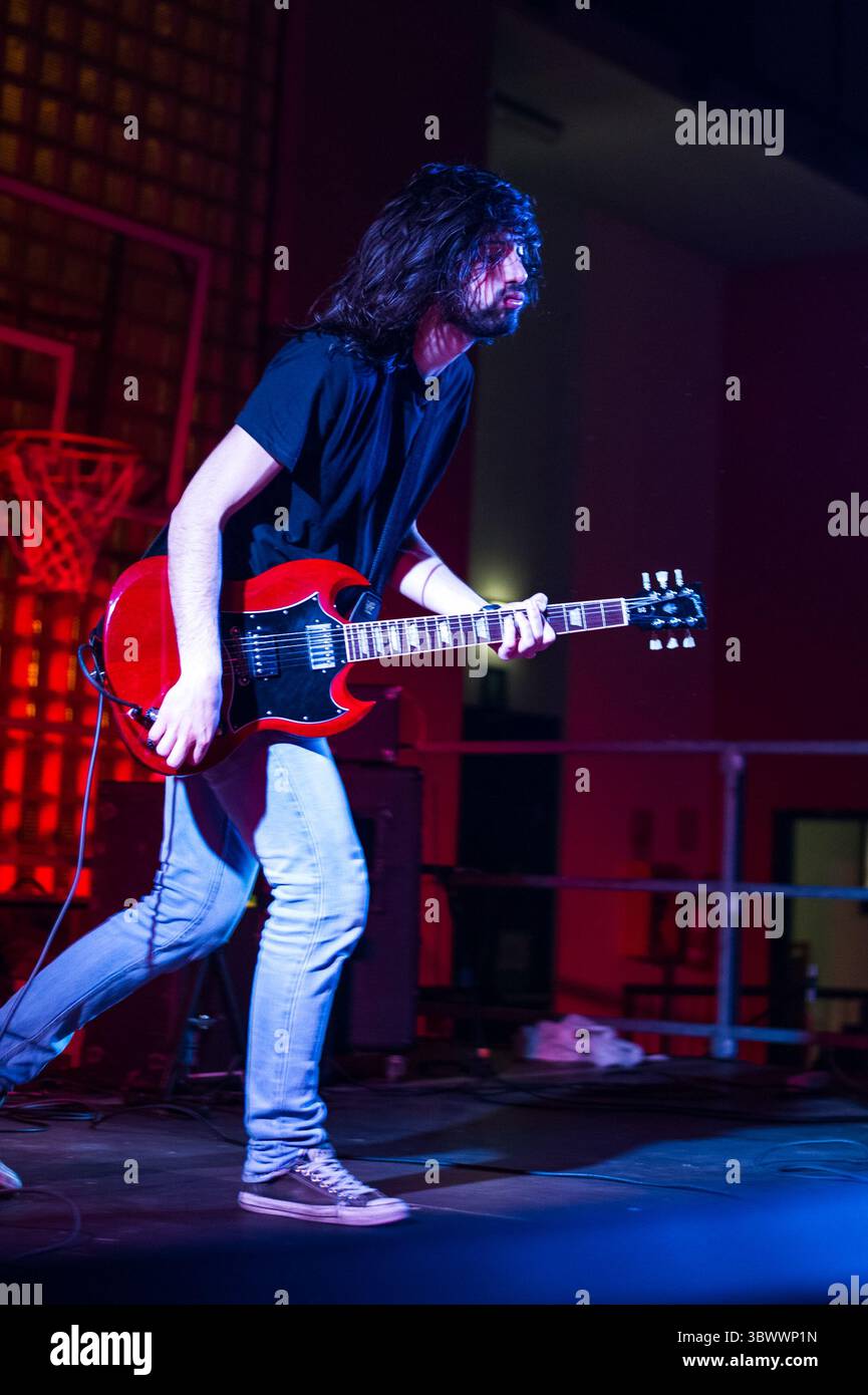 Aimone Romizi of the Italian band Fast Animals and slow kids performs ...