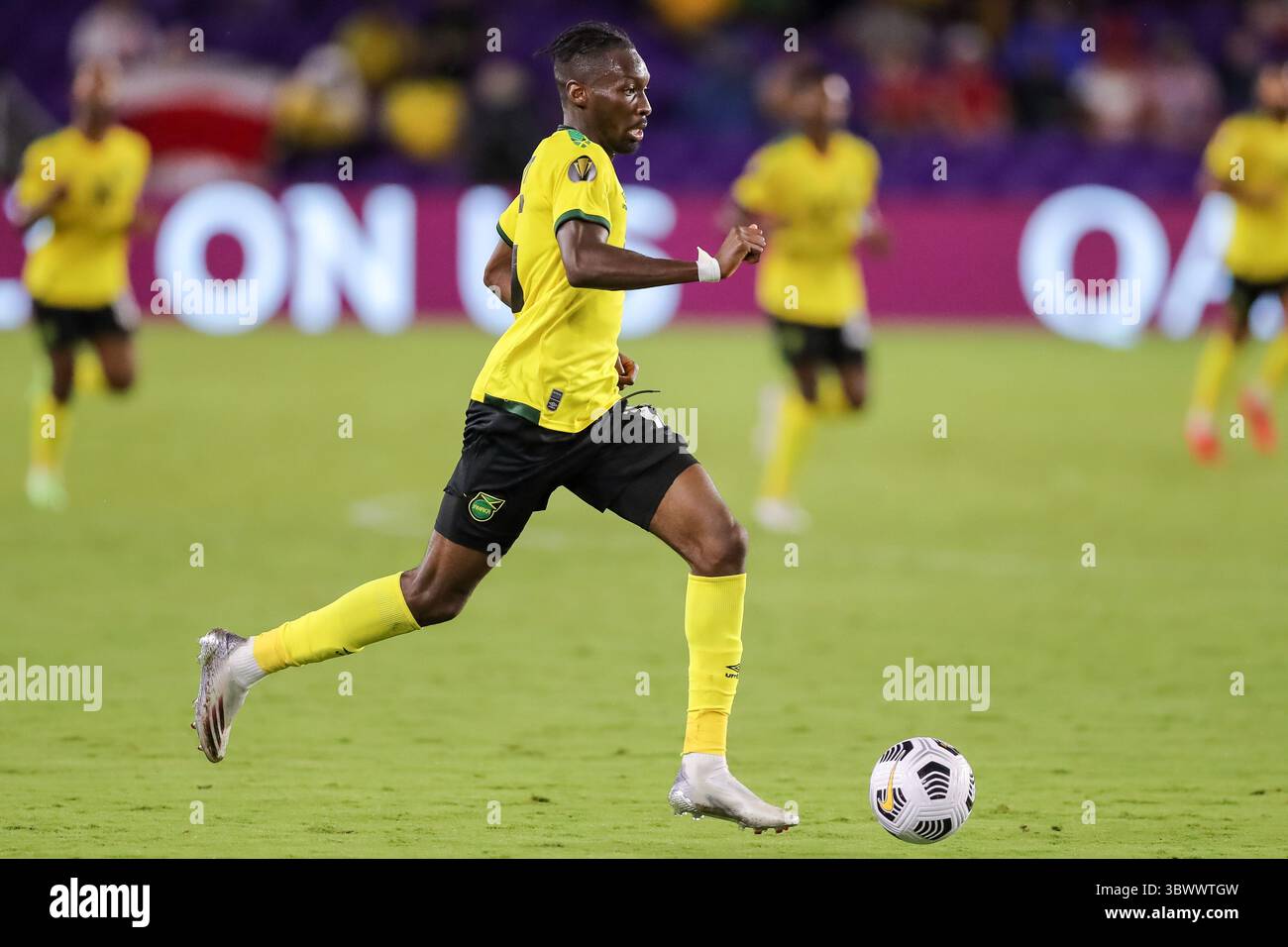 July 20, 2021: Jamaica forward BLAIR TURGOTT (15) drives the ball ...
