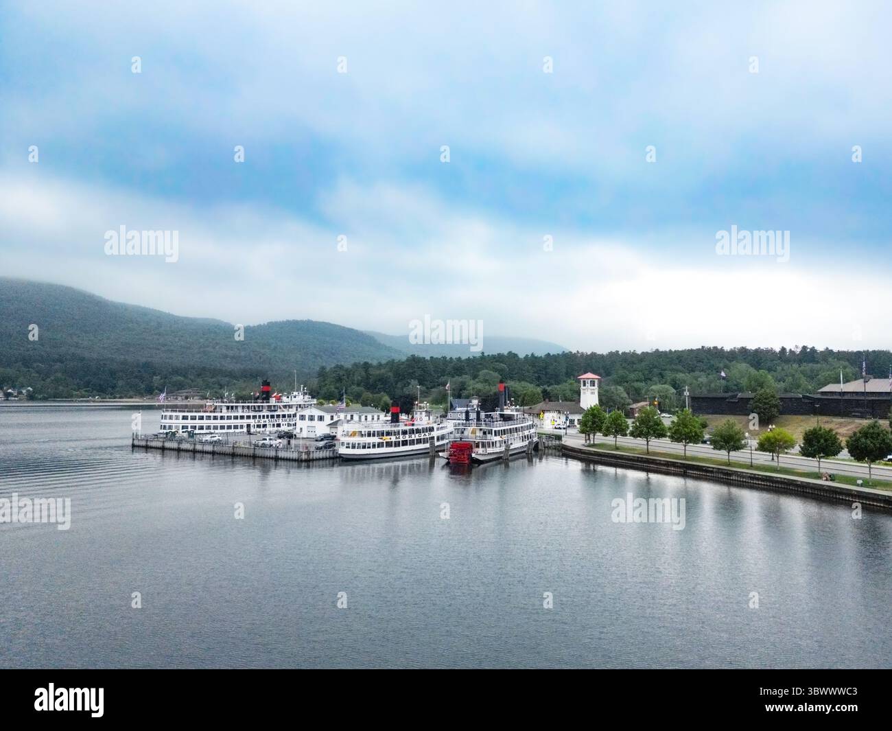 Lake George, New York - July 13, 2025: Aerial View from Lake George ...