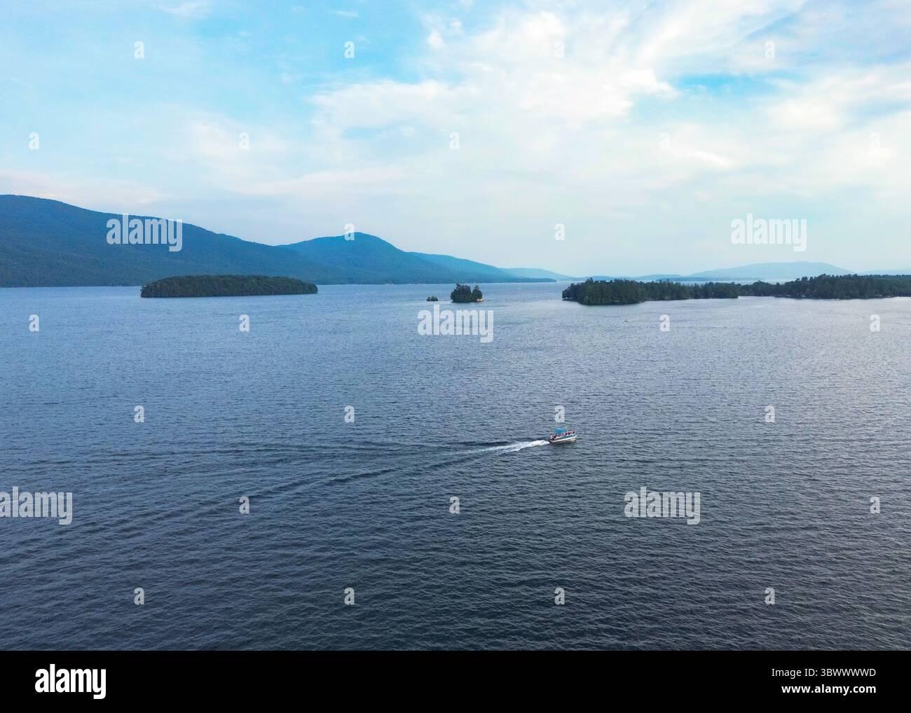 Aerial view from Bolton Landing on Lake George in upstate NY Stock ...