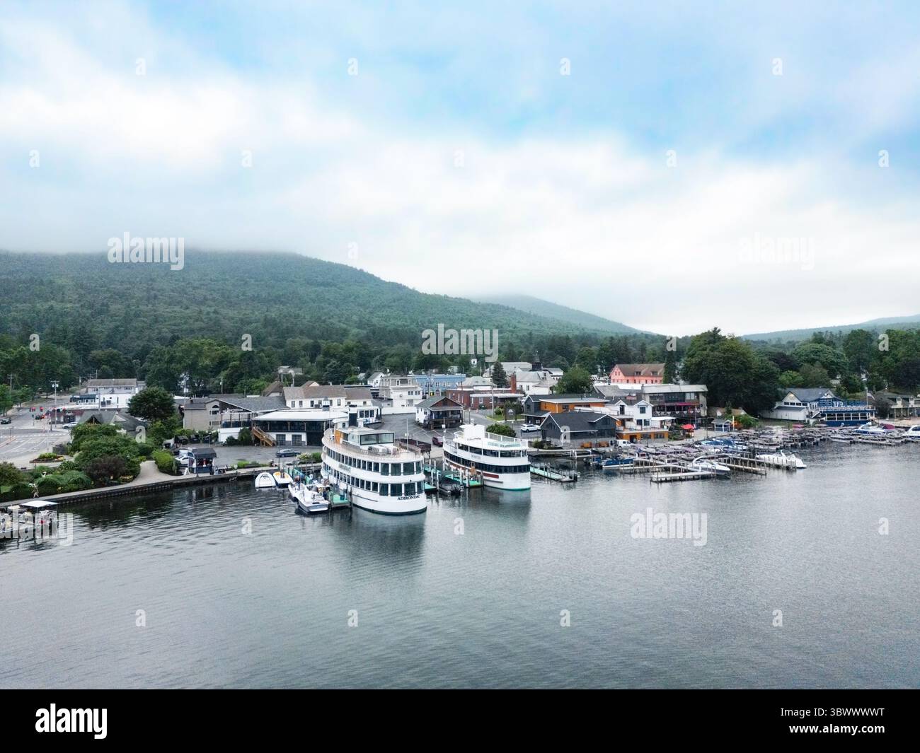 Lake George, New York - July 13, 2025: Aerial View from Lake George ...