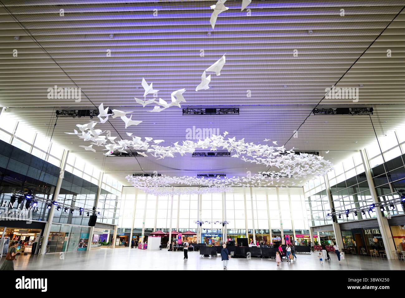 EDITORIAL USE ONLY The launch of 'Les Colombes' art for peace ...