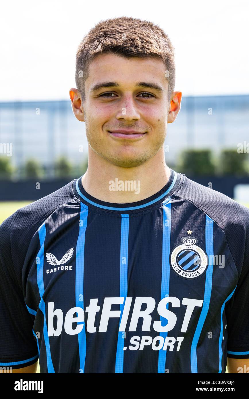 Club's Nicolo Tresoldi poses for a portrait picture at the 2025-2026 ...