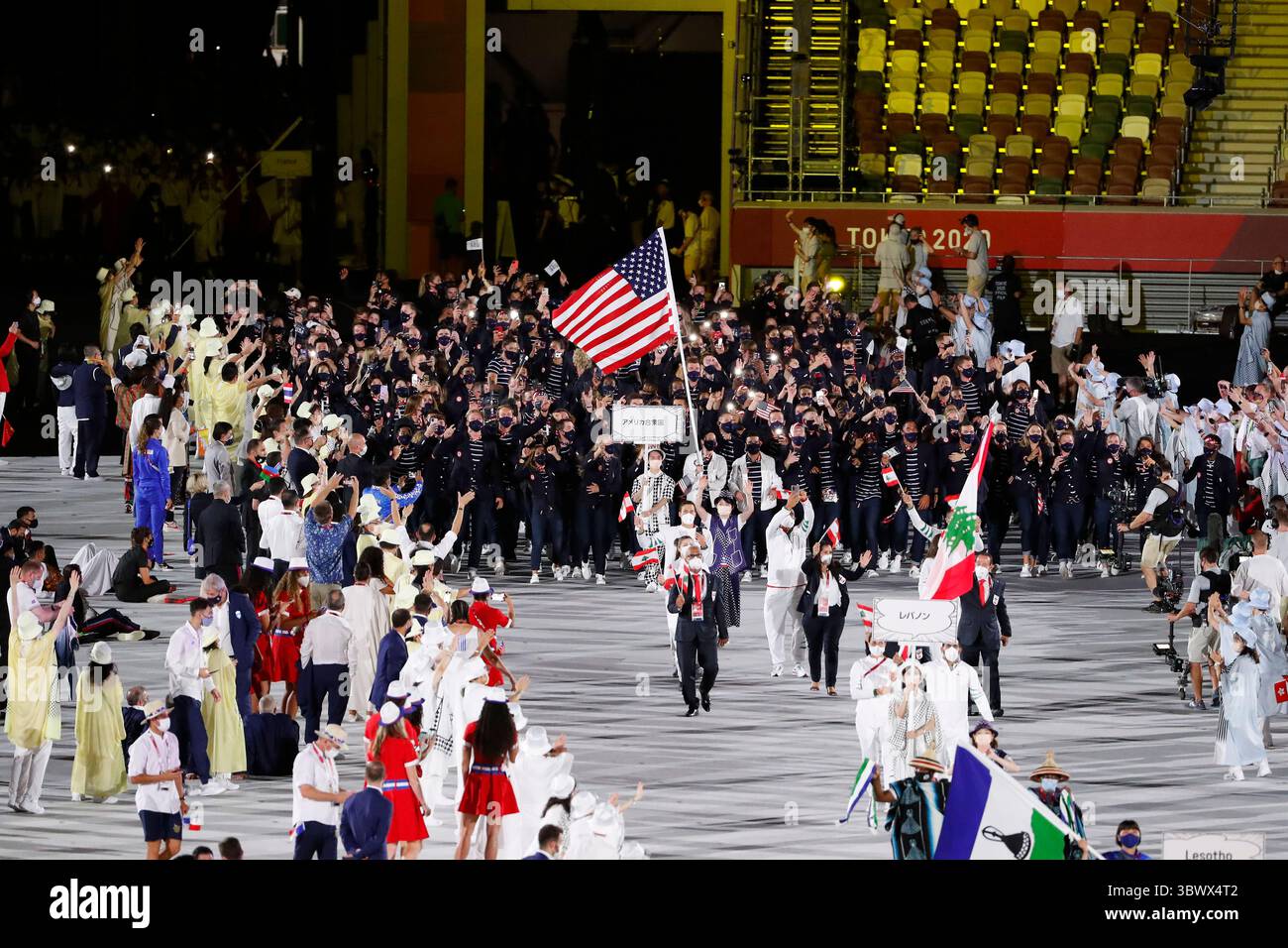 July 23, 2021, Tokyo, Japan: The United States at the Opening Ceremony ...