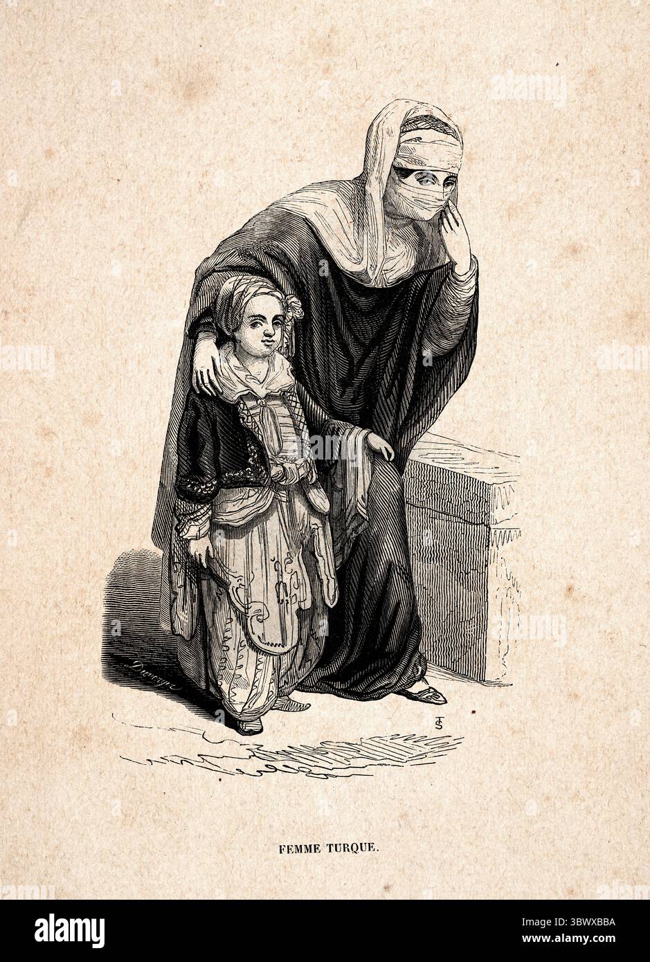 History of Fashion, Ottoman Turkish woman wearing yashmak veil and ...