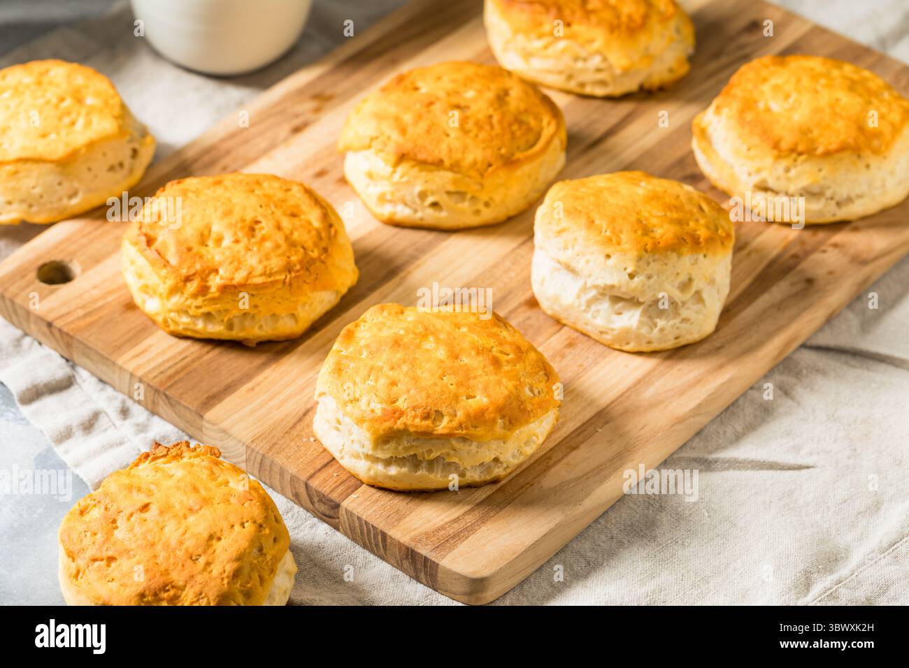 Homemade Southern Buttermilk Biscuits Ready to Eat Stock Photo - Alamy