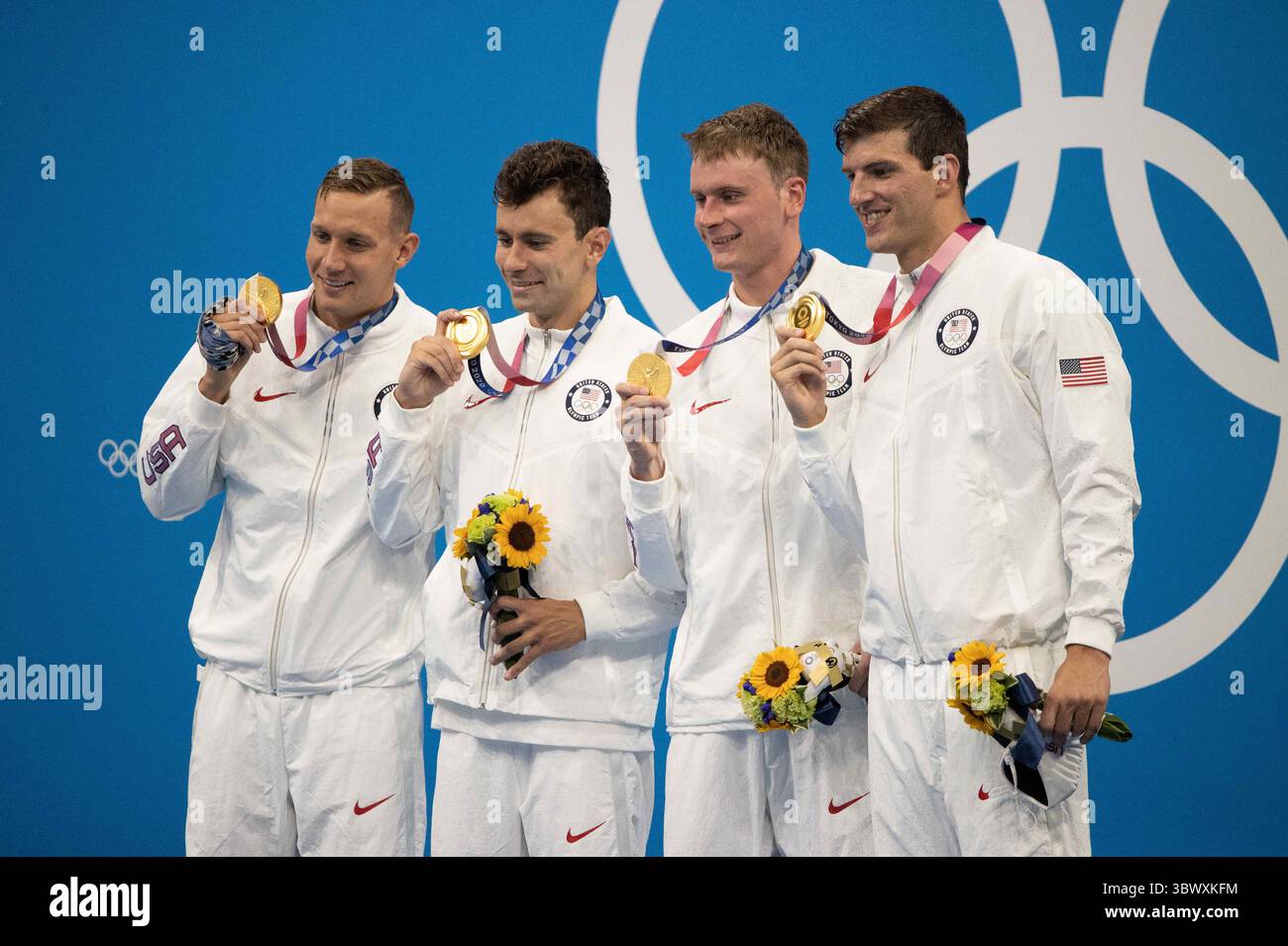 July 26, 2021, Tokyo, Japan: Caeleb Dressel, Blake Pieroni, Bowen ...