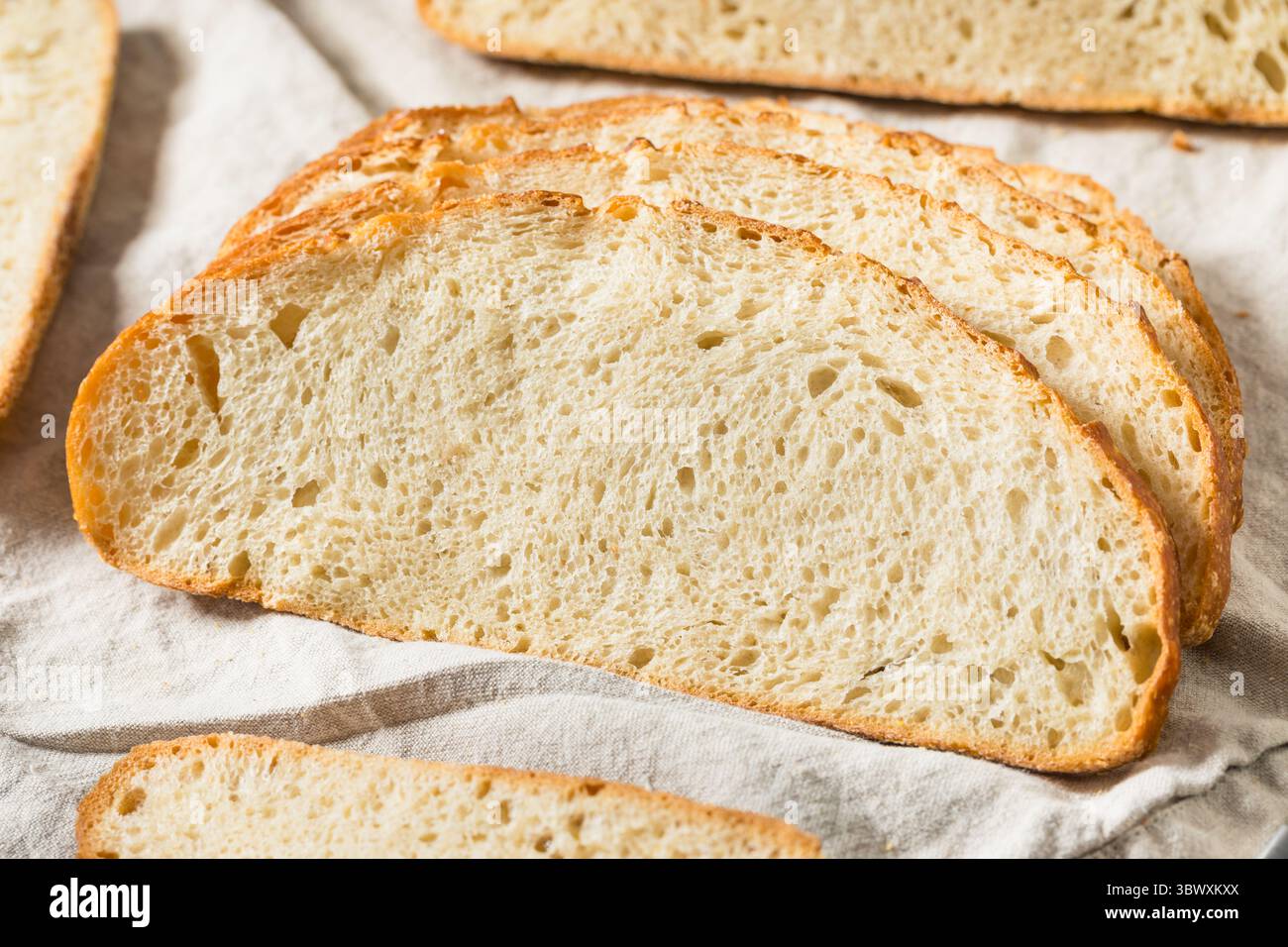 Homemade Sourdough White Bread Slices Ready to Eat Stock Photo - Alamy