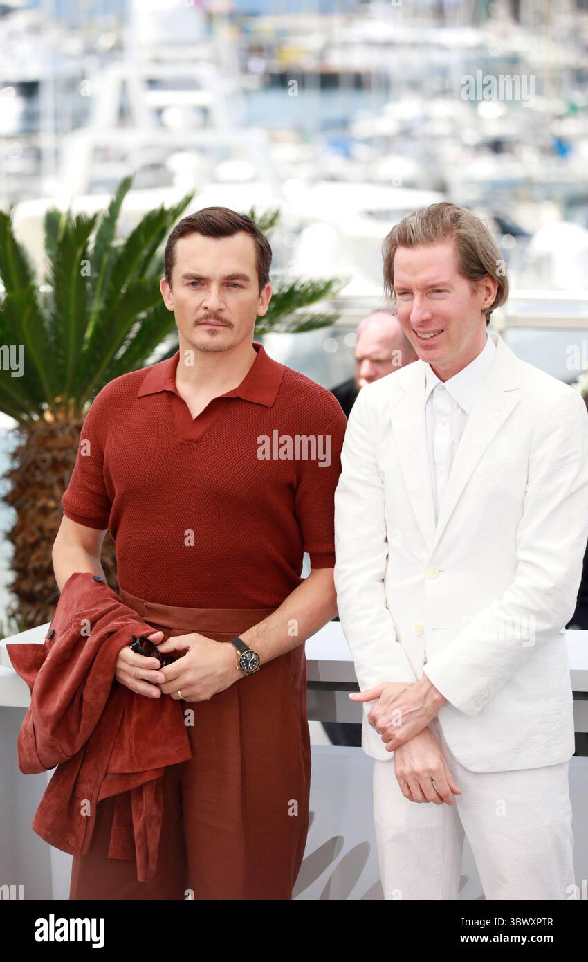Actor Rupert Friend with director Wes Anderson during a photo call for ...