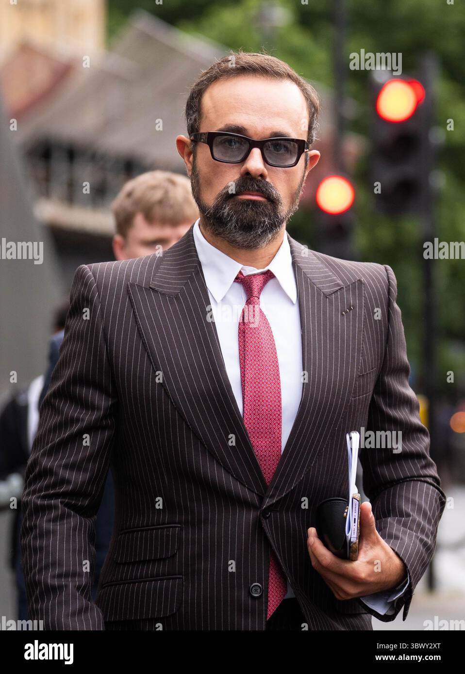 Lord Evgeny Lebedev arrives at the Palace of Westminster, London, ahead ...