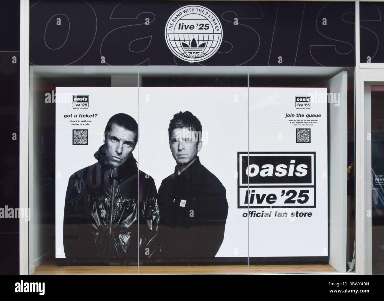 London, UK. 17th July 2025. Exterior view of the Oasis Live '25 pop-up ...