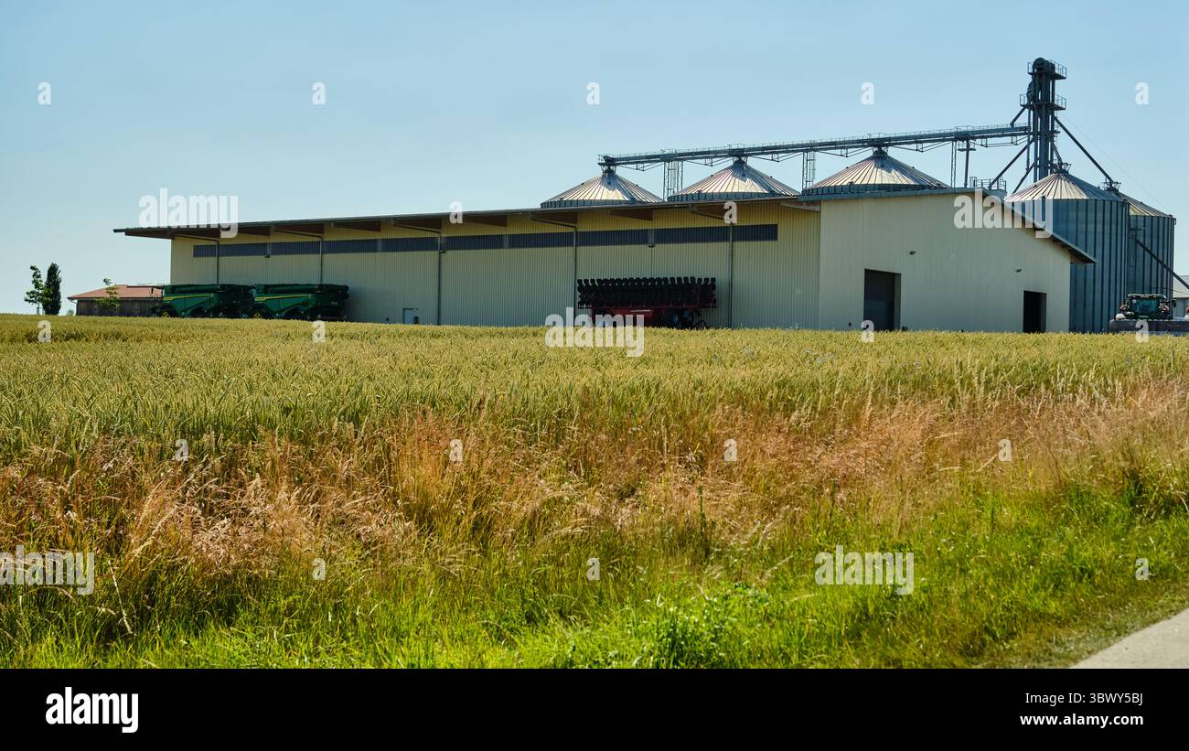 July 2, 2025 - Rugen-Germany: Agricultural contracting facility with ...