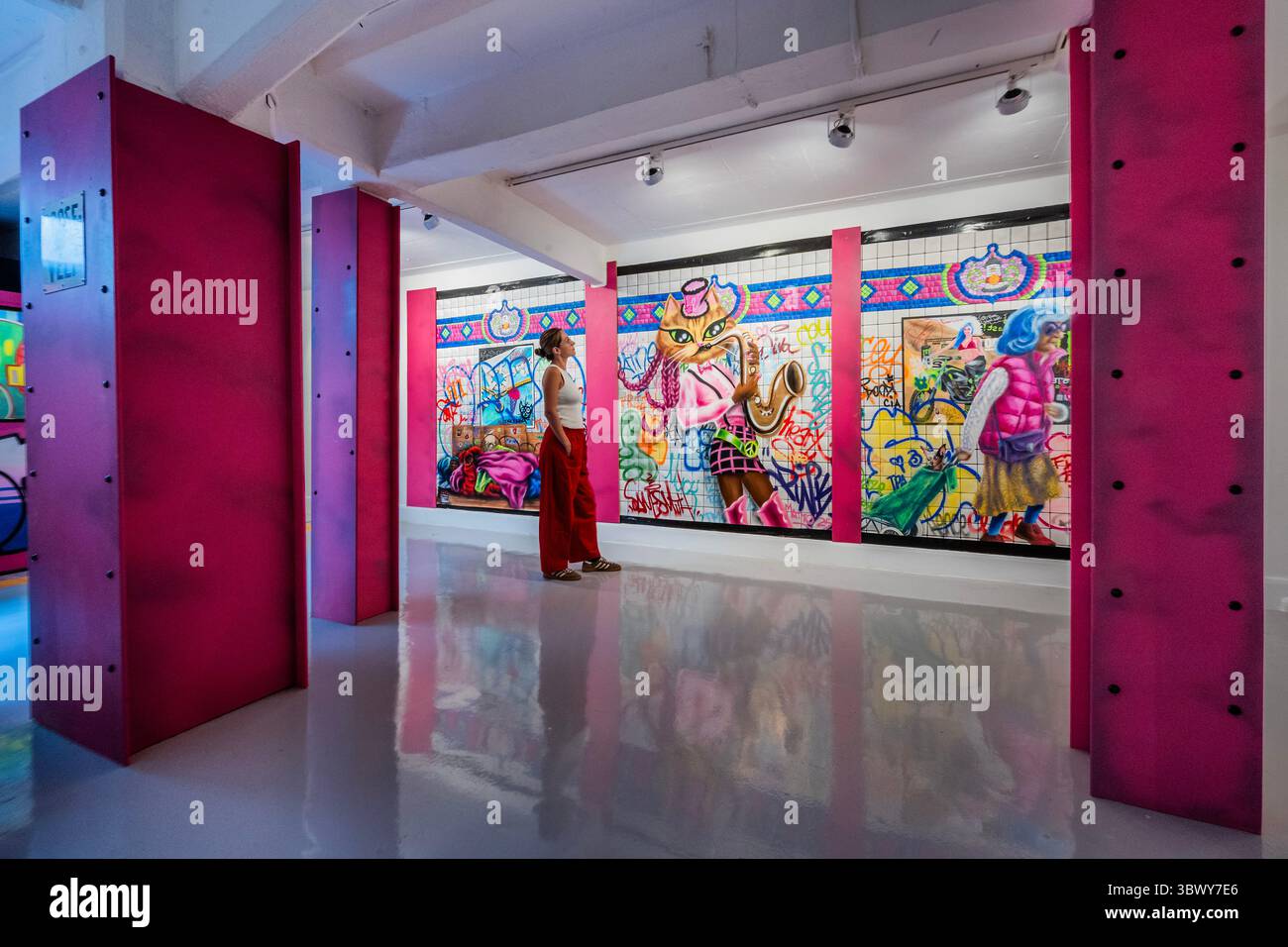 London, UK. 17th July, 2025. Miss Subway NYC, a solo exhibition by ...