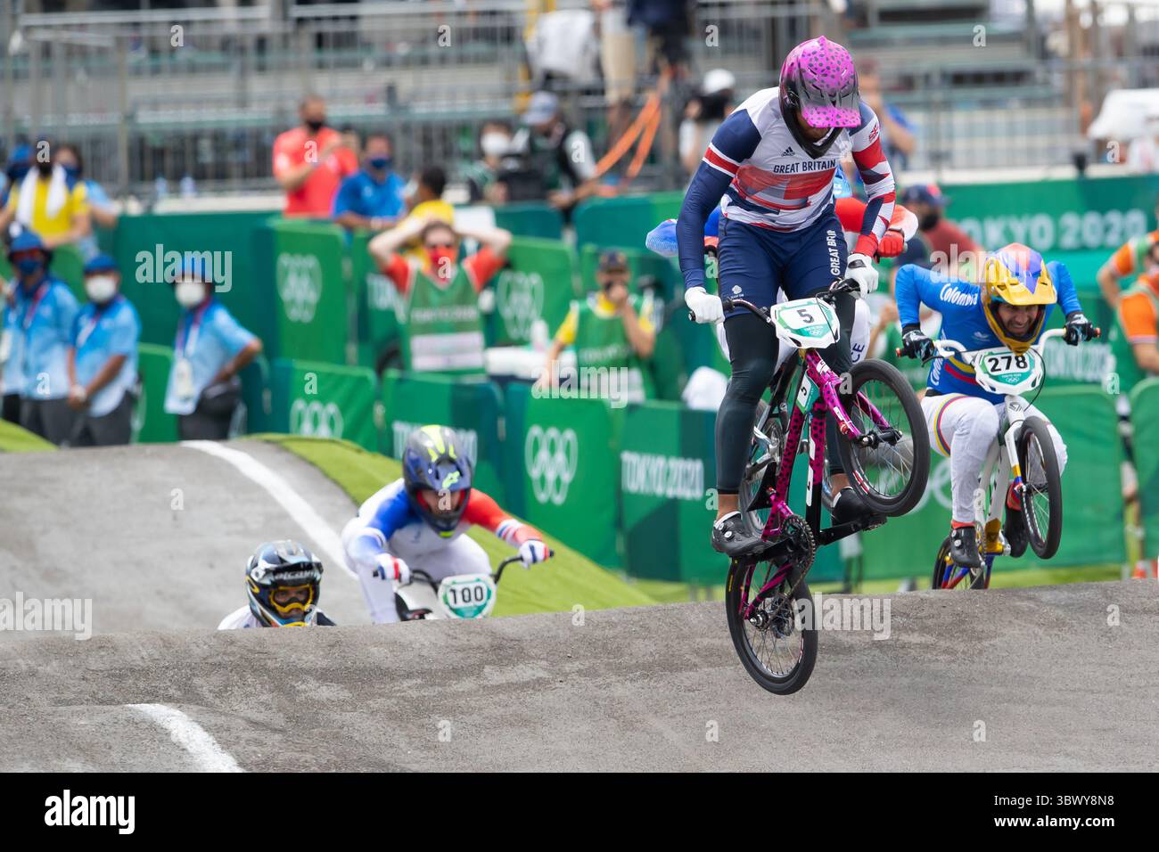 July 30, 2021: Kye Whyte of Great Britain on the way to winning the ...