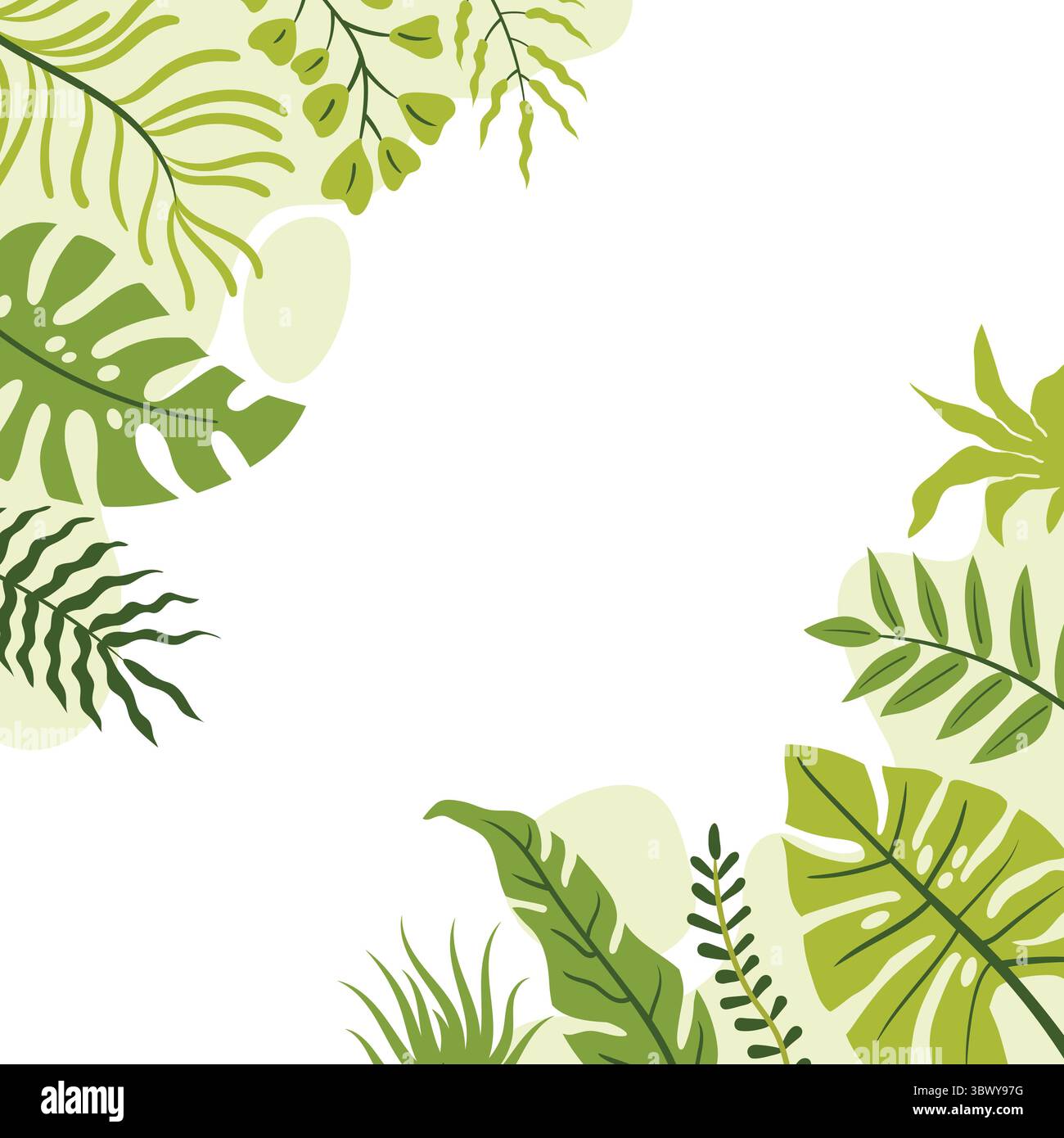 Corner tropical leaves Stock Vector Images - Alamy