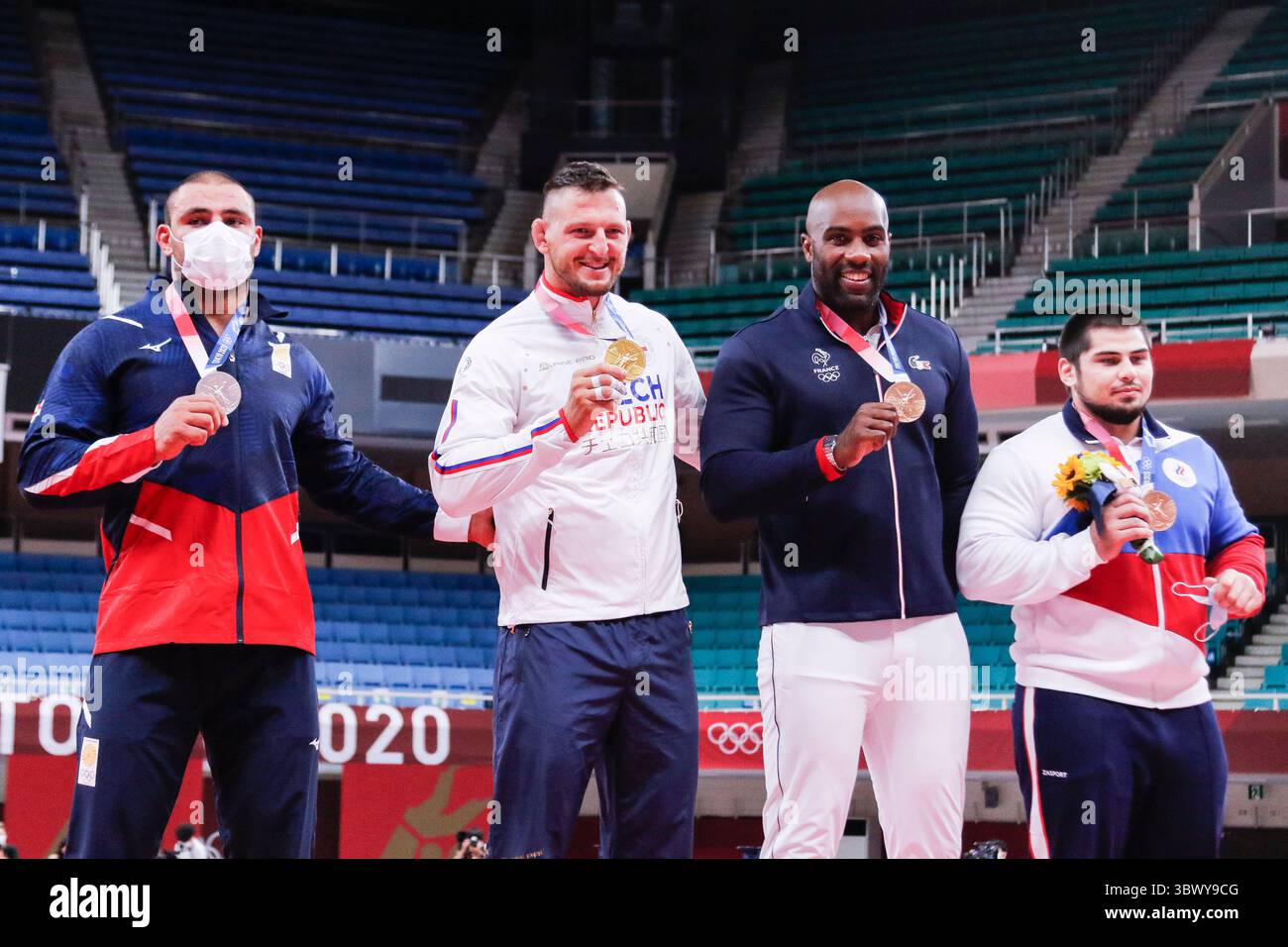 July 30, 2021, Tokyo, Japan: (L to R) Silver medalist GURAM TUSHISHVILI ...