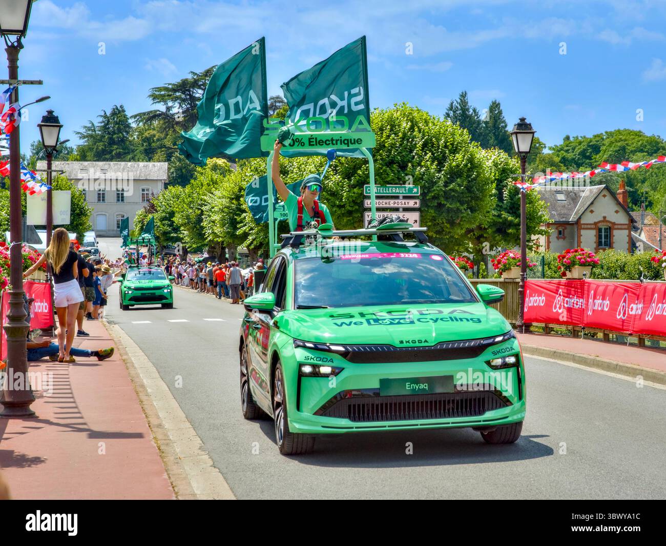 "Skoda" cars advertising publicity vehicle - part of La Caravane of the ...