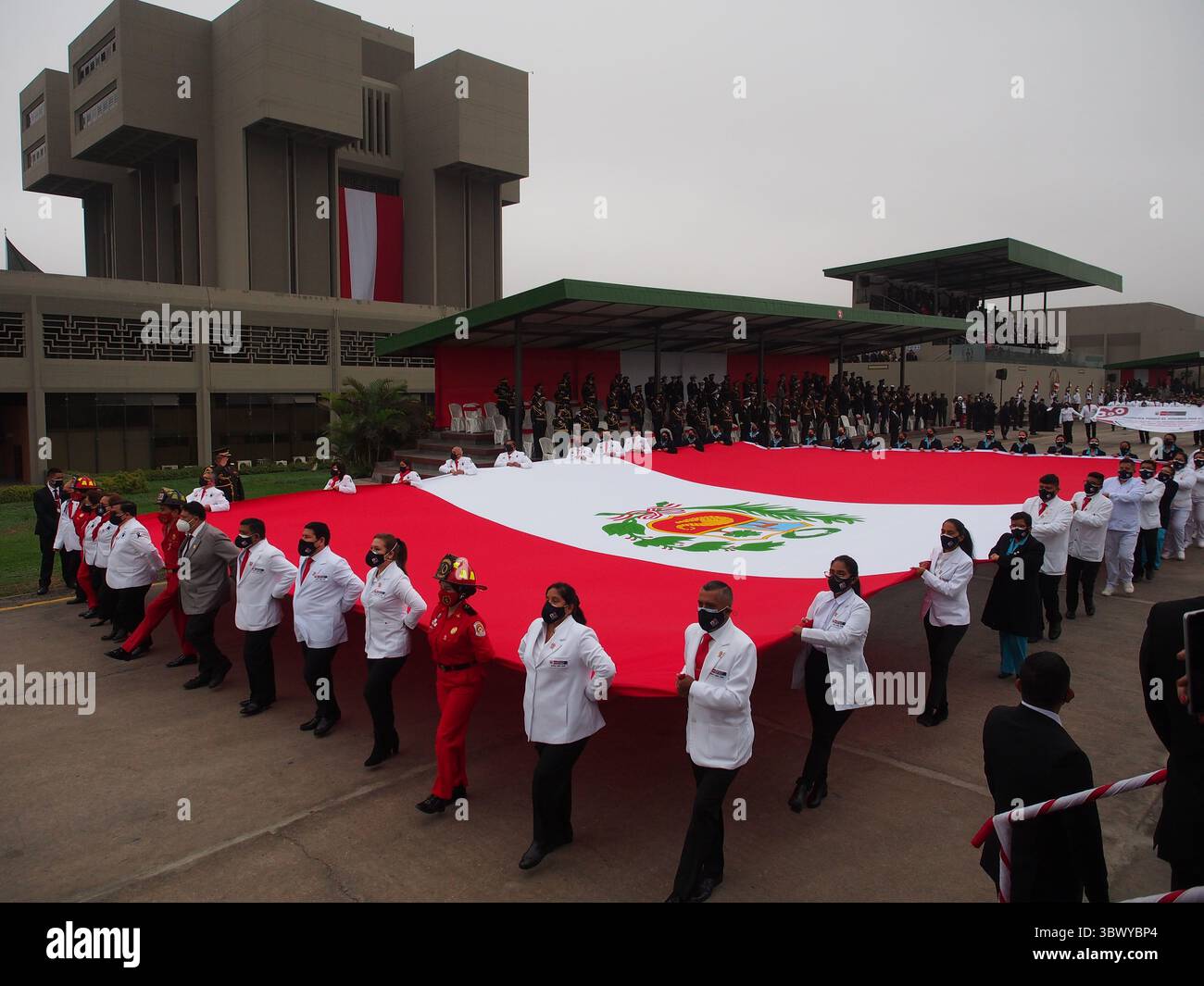 July 30, 2021, Lima, Lima, Peru: Medical personnel of the Peruvian ...