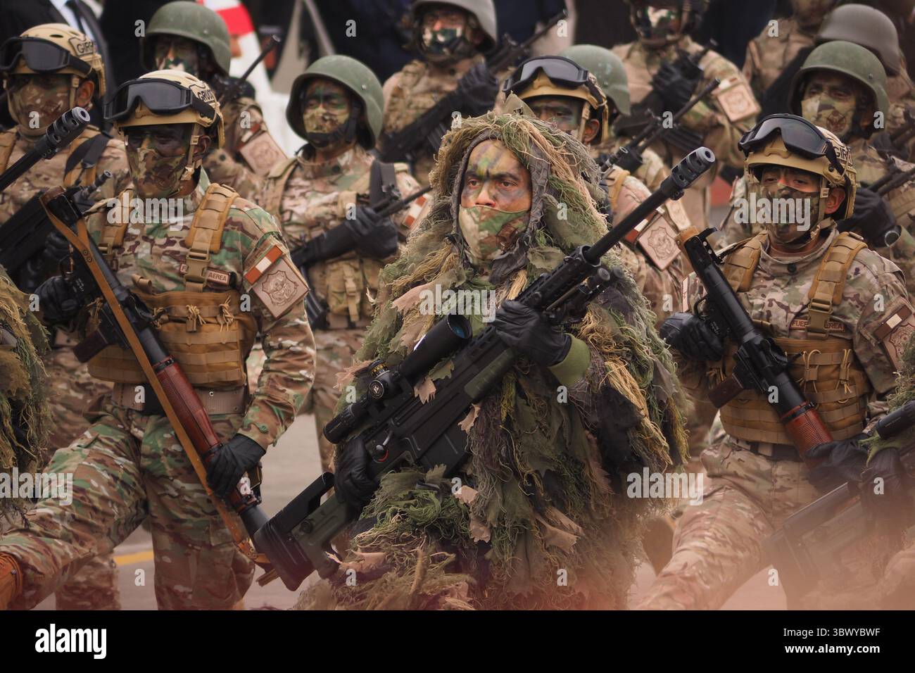 July 30, 2021, Lima, Peru: Peruvian Air Force special forces officers ...