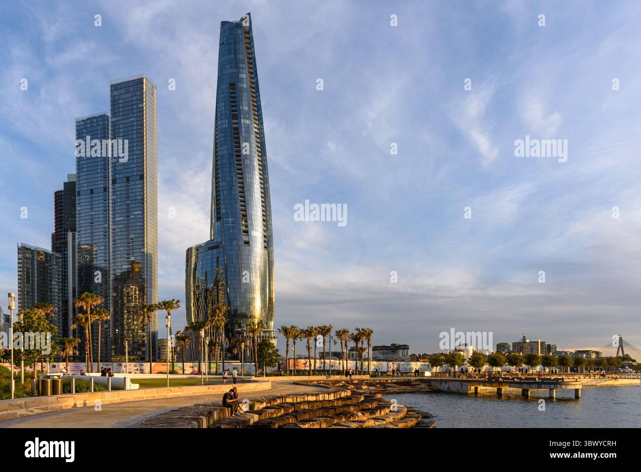 Crown Towers and One Sydney Harbour Tower 1 at Barangaroo with Navi ...