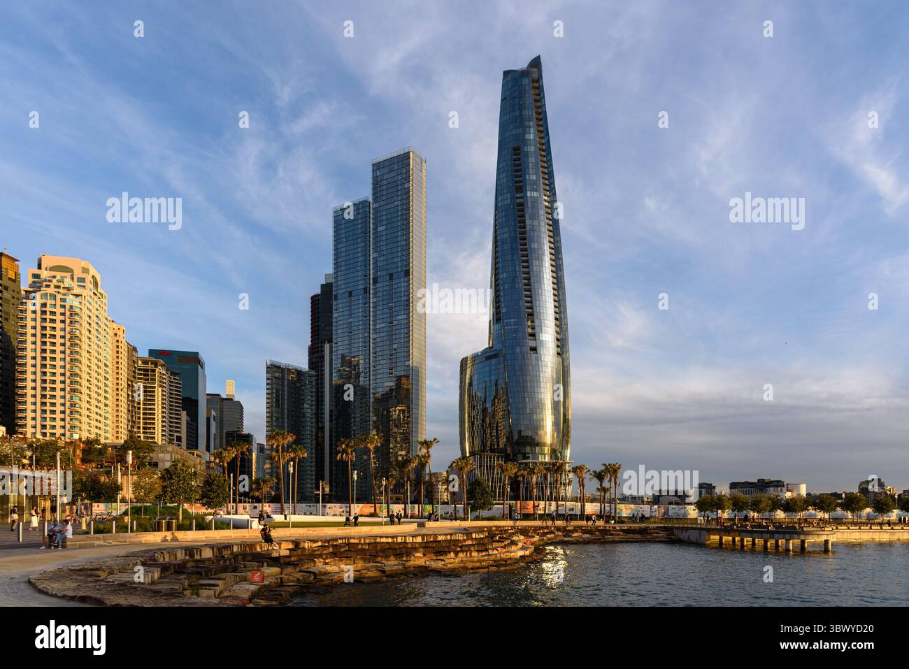 Crown Towers and One Sydney Harbour Tower 1 at Barangaroo with Navi ...