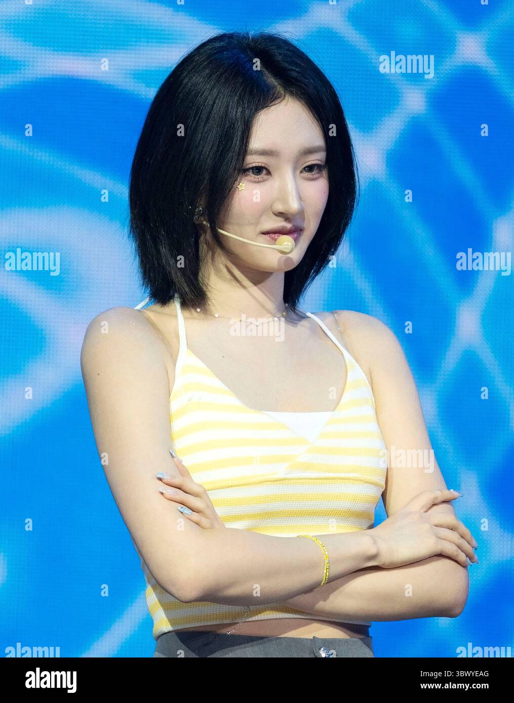 16 July 2025 - Goyang, South Korea : South Korean K-Pop girl group H1-KEY, performs on the stage ...