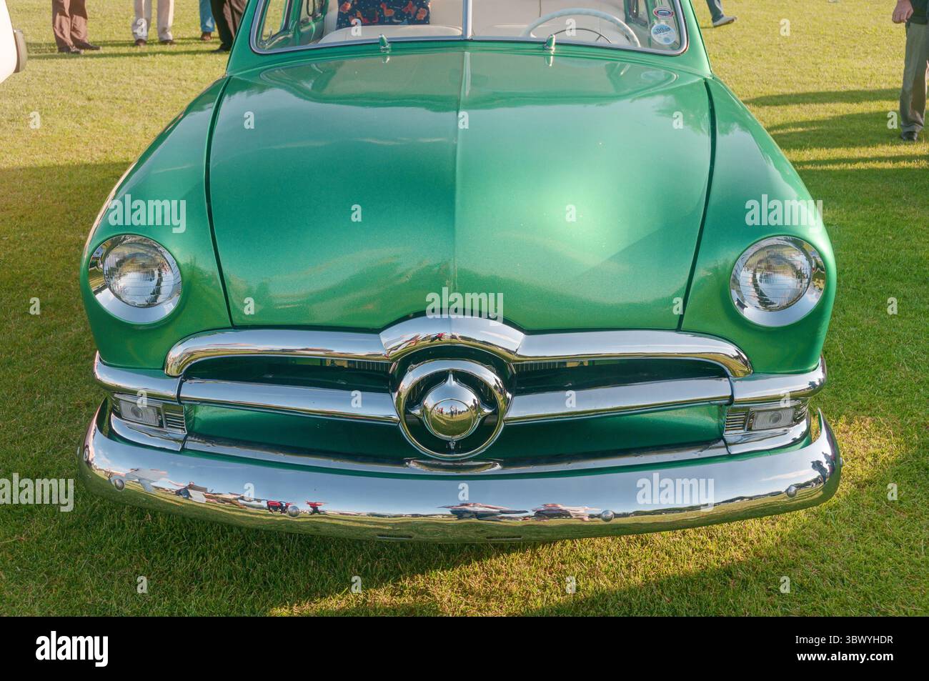 A Ford Custom car on display at a classic vehicle show in Yorkshire ...