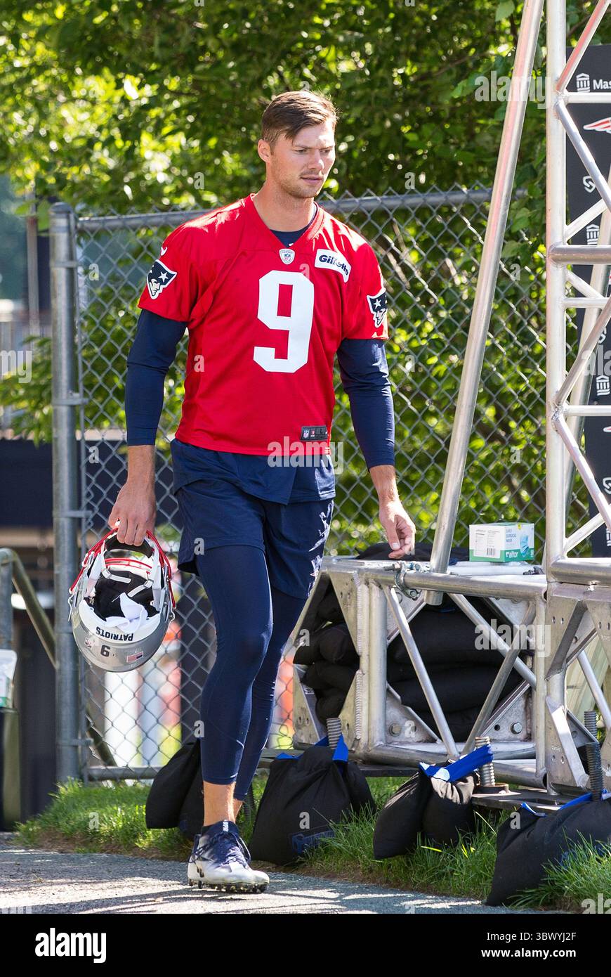 July 31, 2021; Foxborough, MA, USA; New England Patriots quarterback ...