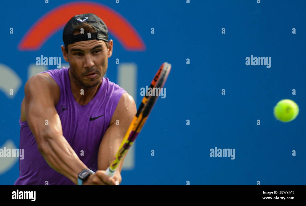 July 31, 2021, Washington, D.C, US: RAFAEL NADAL practices in ...