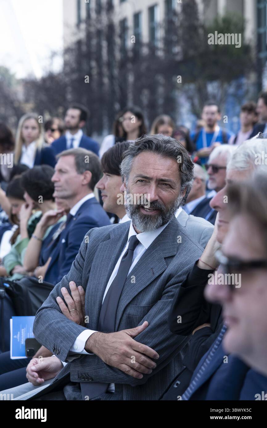 MILAN - Inauguration of the scalodarts art project and tour of the Olympic Village construction ...