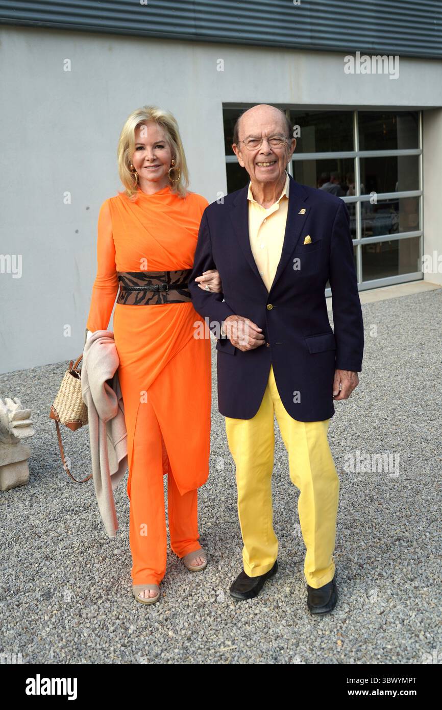 July 31, 2021, New York, New York, USA: WILBUR ROSS, HILARY GEARY ROSS ...