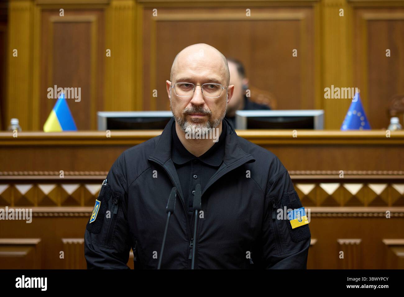 Ukraine's newly elected Defense Minister Denys Shmyhal speaks at the ...