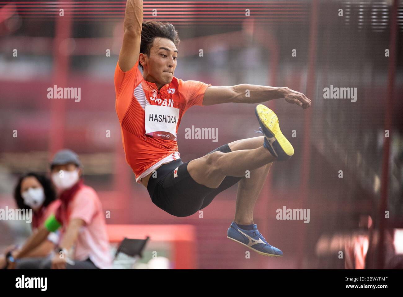August 1, 2021, Tokyo, Kanto, Japan: Japanâ€™s Yuki Hashioka jumps in ...