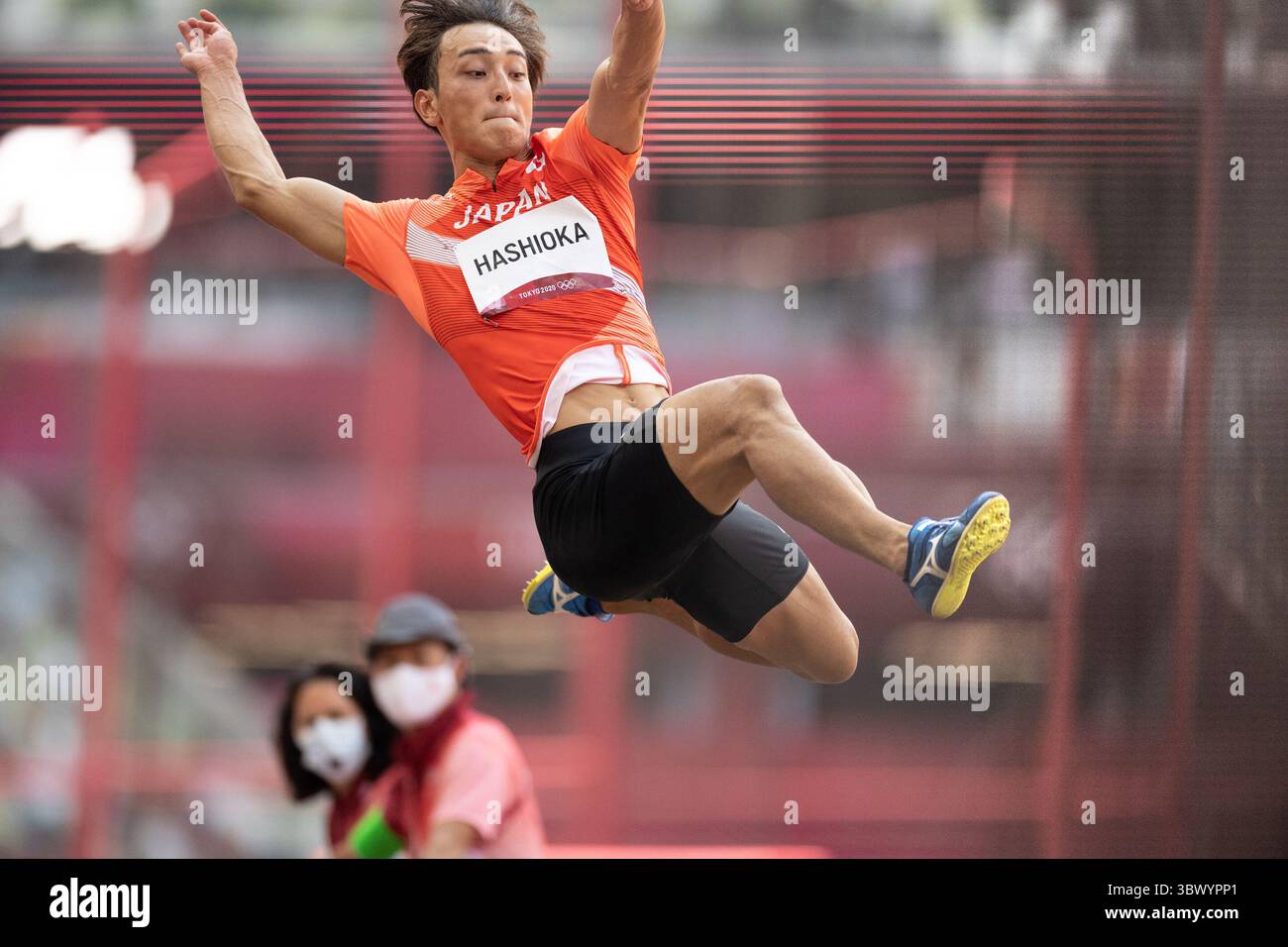 August 1, 2021, Tokyo, Kanto, Japan: Japanâ€™s Yuki Hashioka jumps in ...