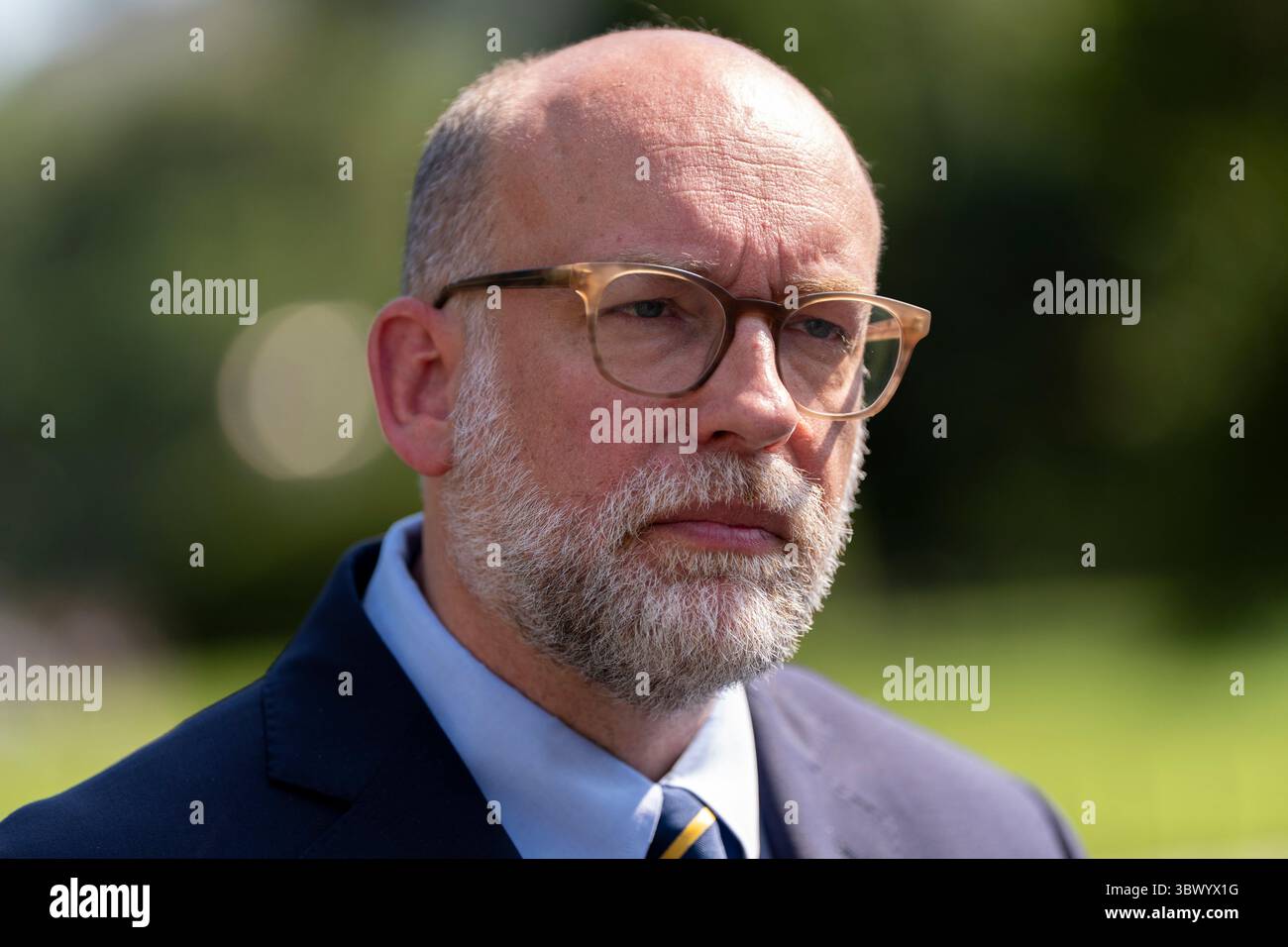 Office of Management and Budget Director Russell Vought speaks with ...