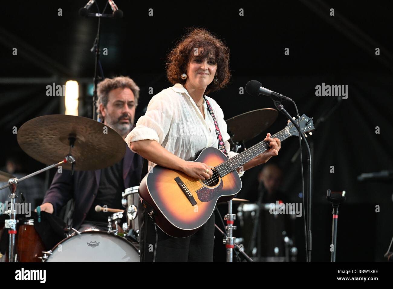 Marion Rampal performs at the 64th Jazz a Juan festival on July 14 ...