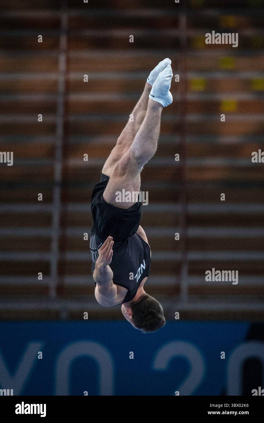 July 31, 2021, Tokyo, Kanto, Japan: New Zealand trampolinist Dylan ...