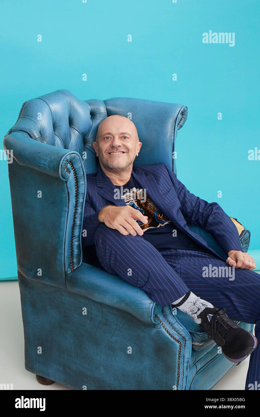 Italian singer Max Pezzali during a photo shoot. Milan (Italy), October ...