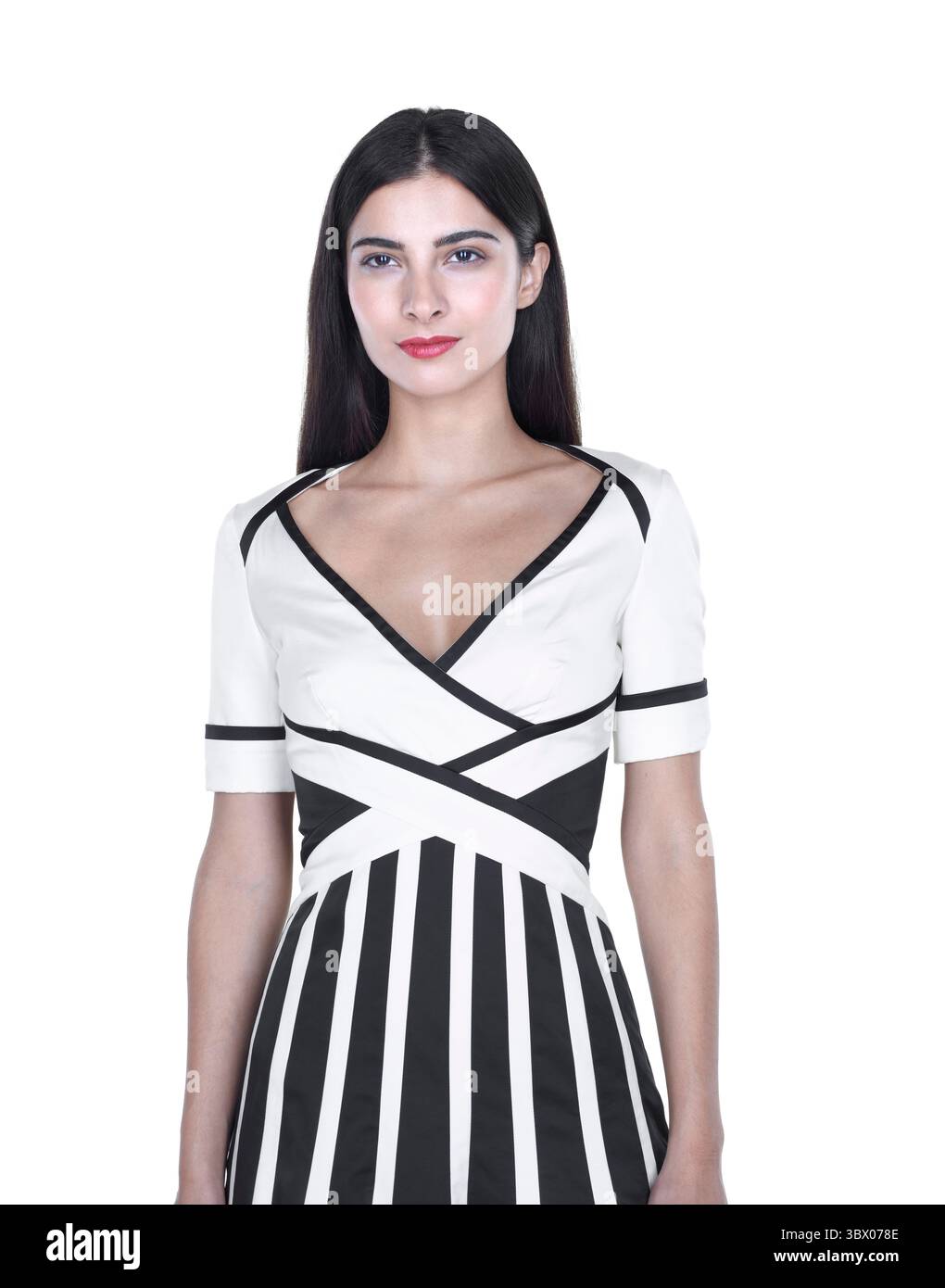 A fashion-forward studio portrait of a young mixed-race Middle Eastern ...