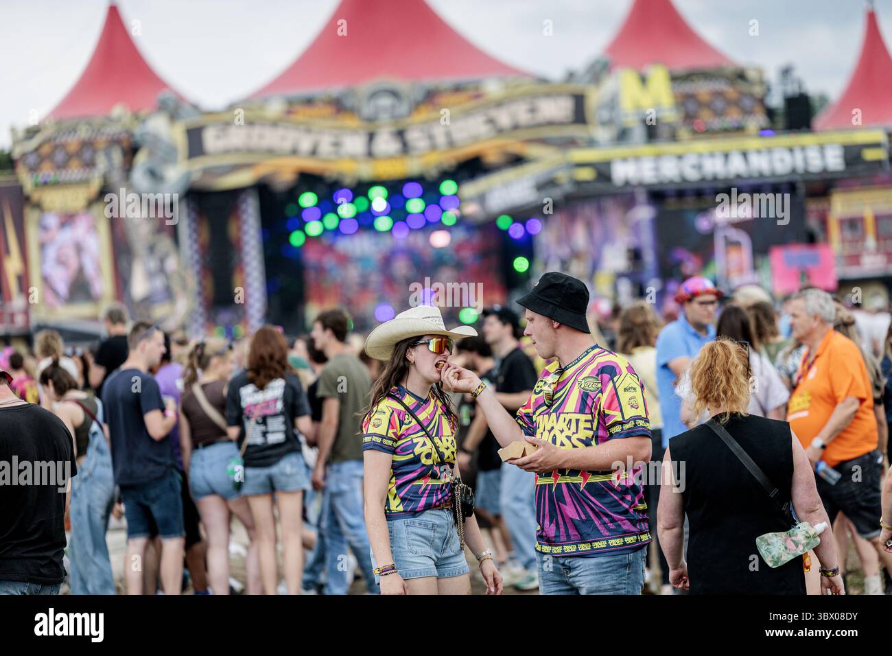 LICHTENVOORDE - Visitors on the first day of festival Zwarte Cross. The ...