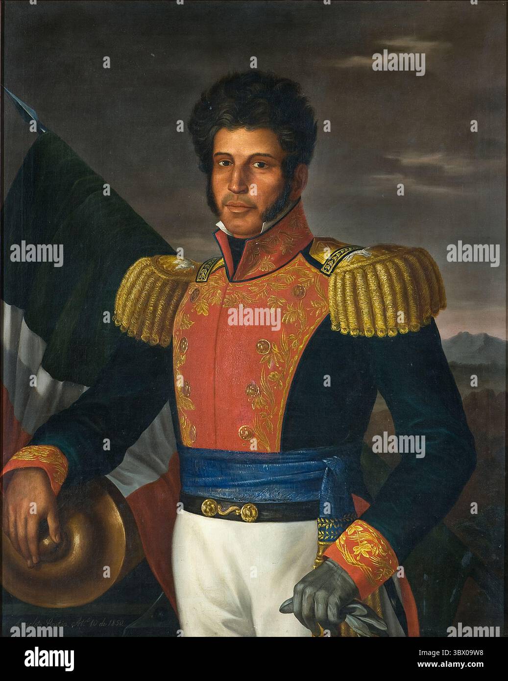 Mexican historical portrait of Vicente Ramón Guerrero Saldaña, hero of ...