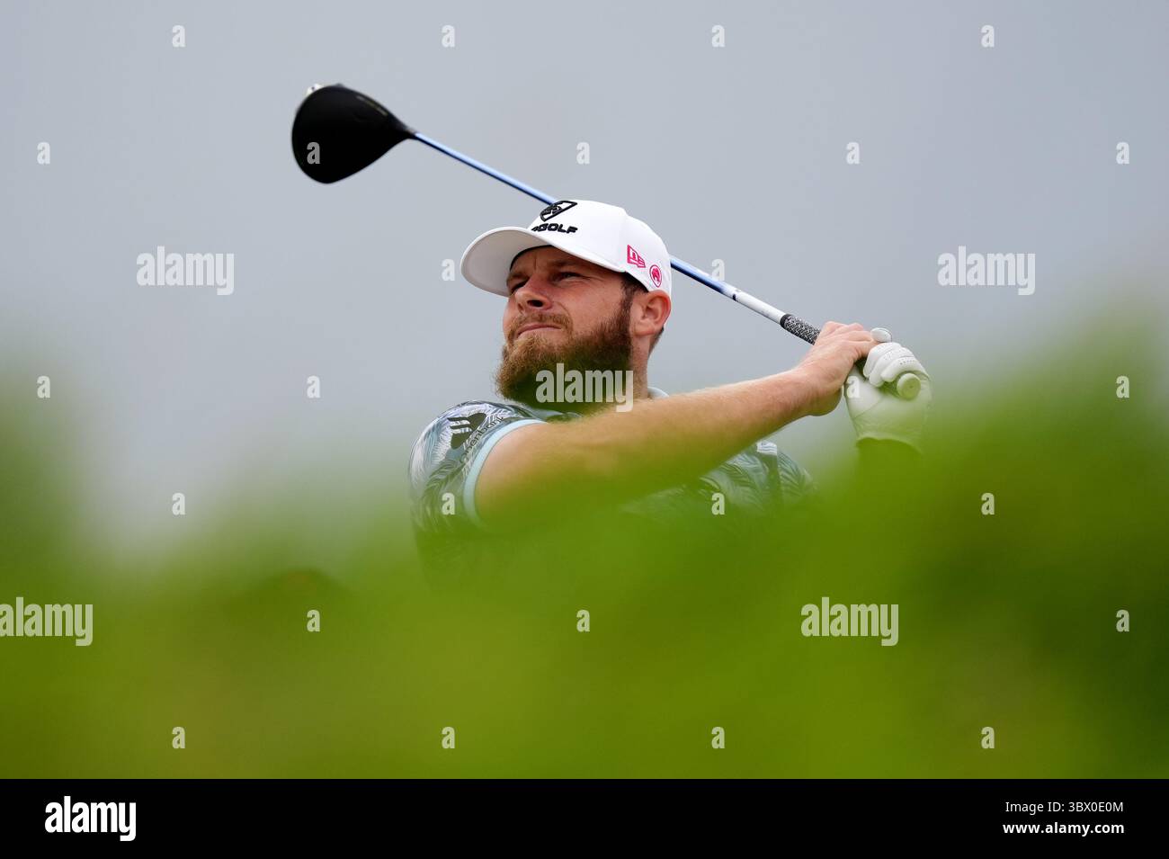 England's Tyrrell Hatton on the 6th on day one of The 153rd Open ...