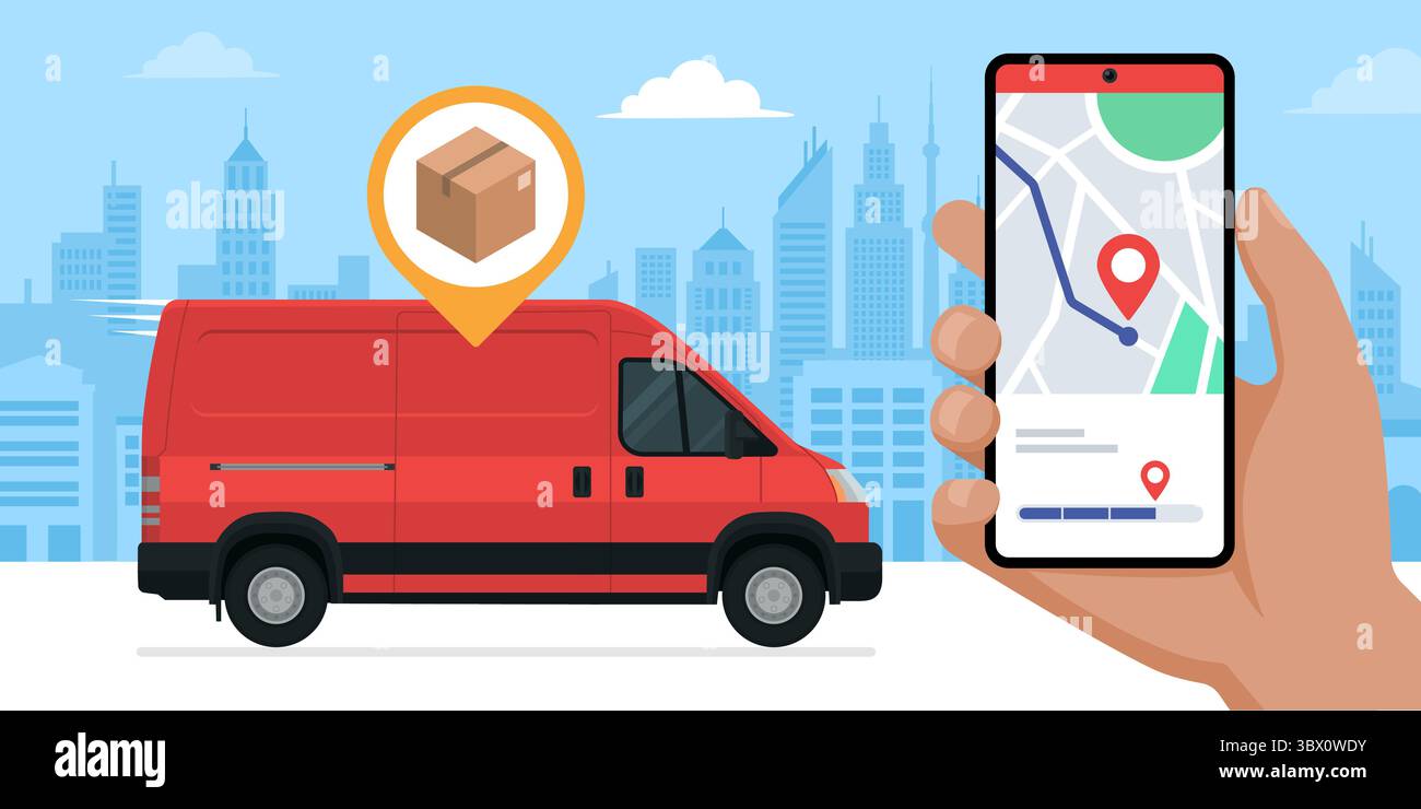 Express delivery concept on Stock Vector Images - Alamy