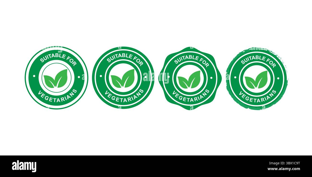 Vegetarian Product Label Icons for Food Certification and Packaging ...