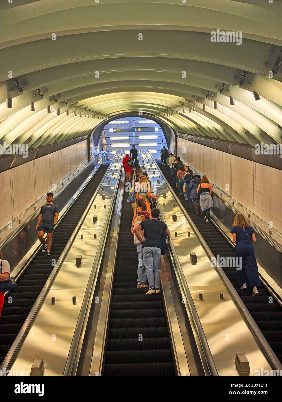 escalators along the Q line at 72nd Street and 2nd Avenue on Manhattan ...