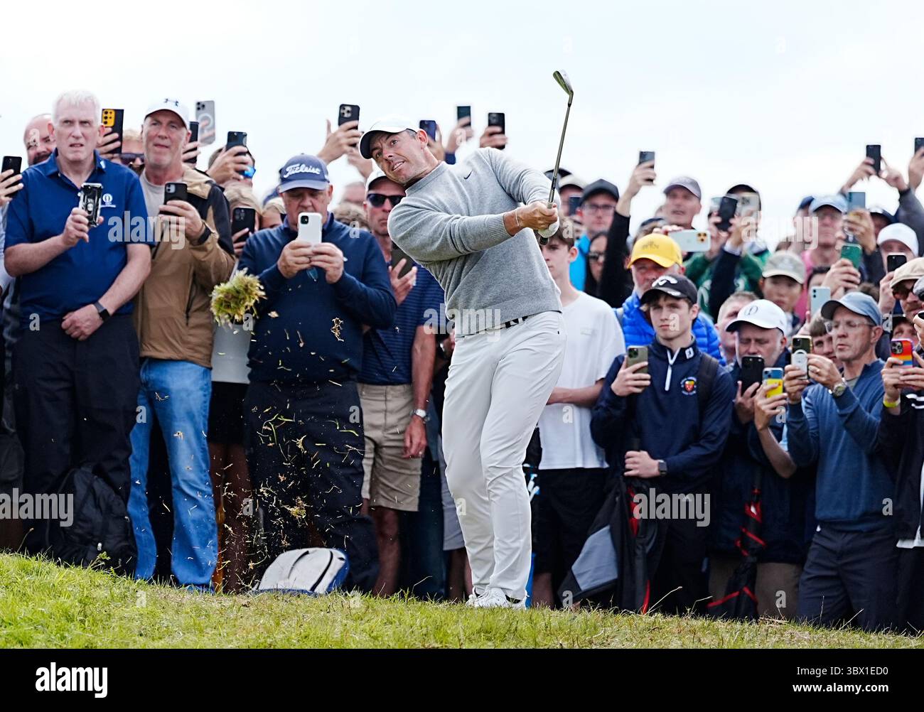 Northern Ireland's Rory McIlroy plays from the 4th fairway on day one ...