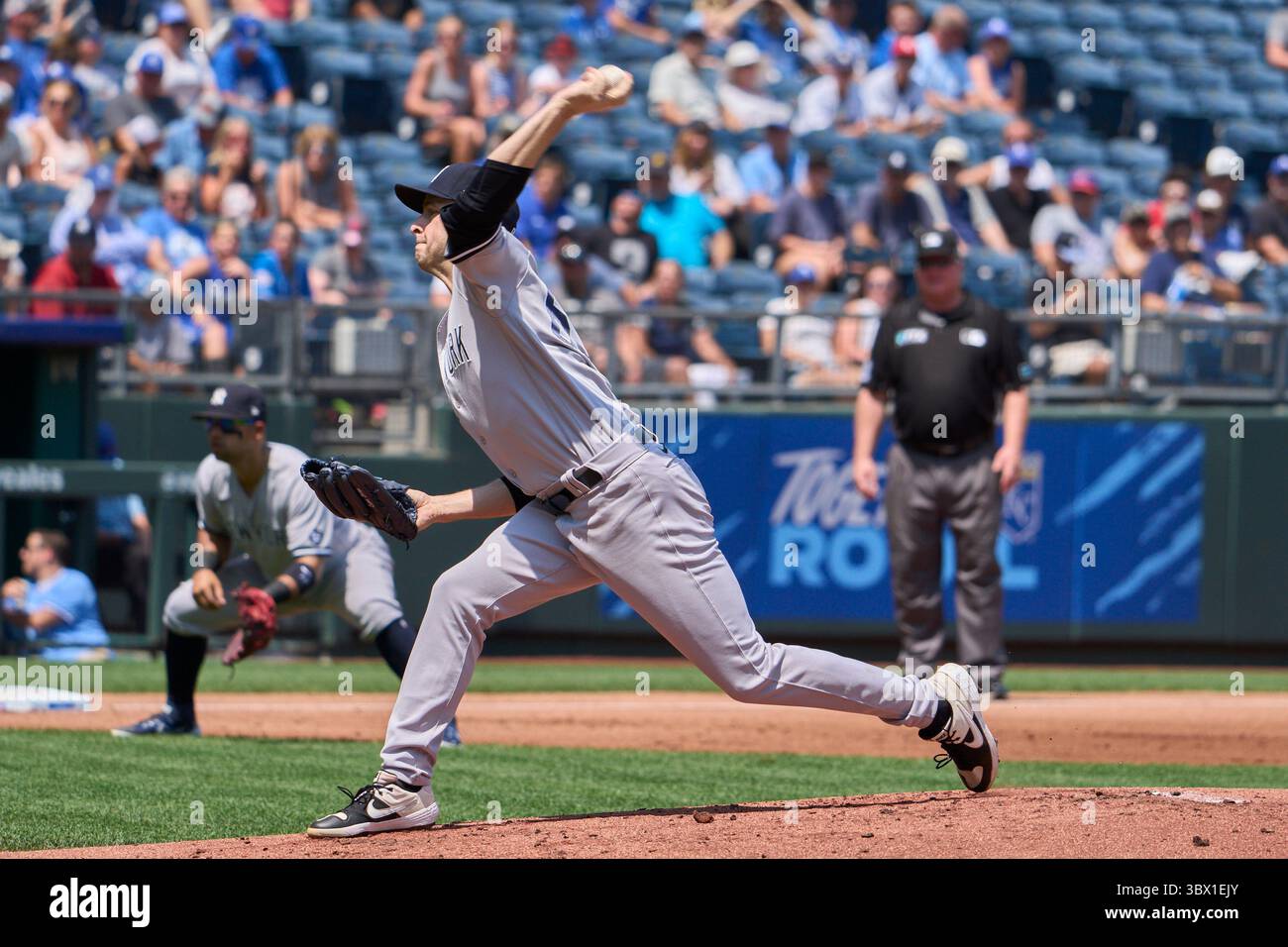 August 11 2021: New York pitcher Lucas Luetge (63) makes his first ...