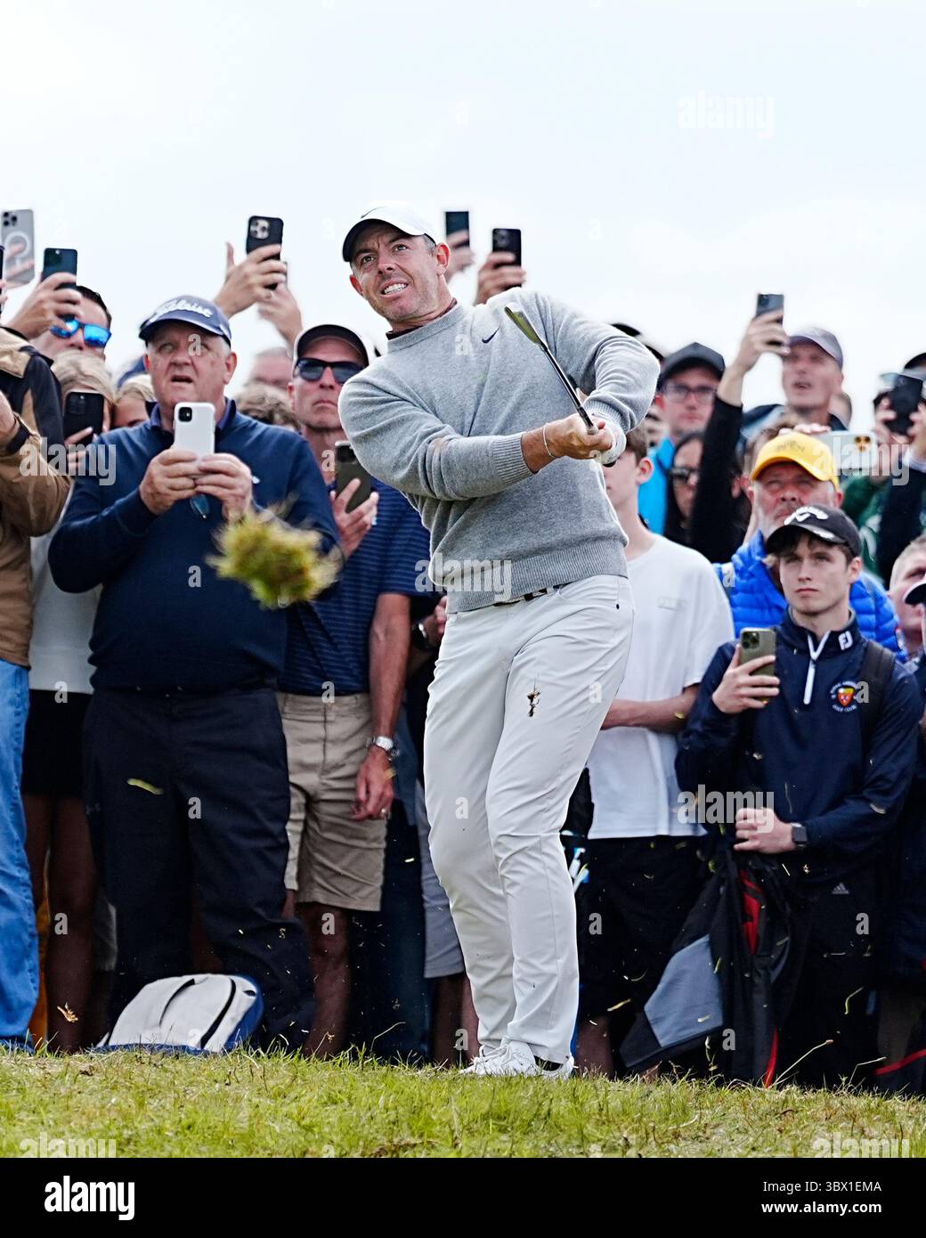 Northern Ireland's Rory McIlroy plays from the 4th fairway on day one ...