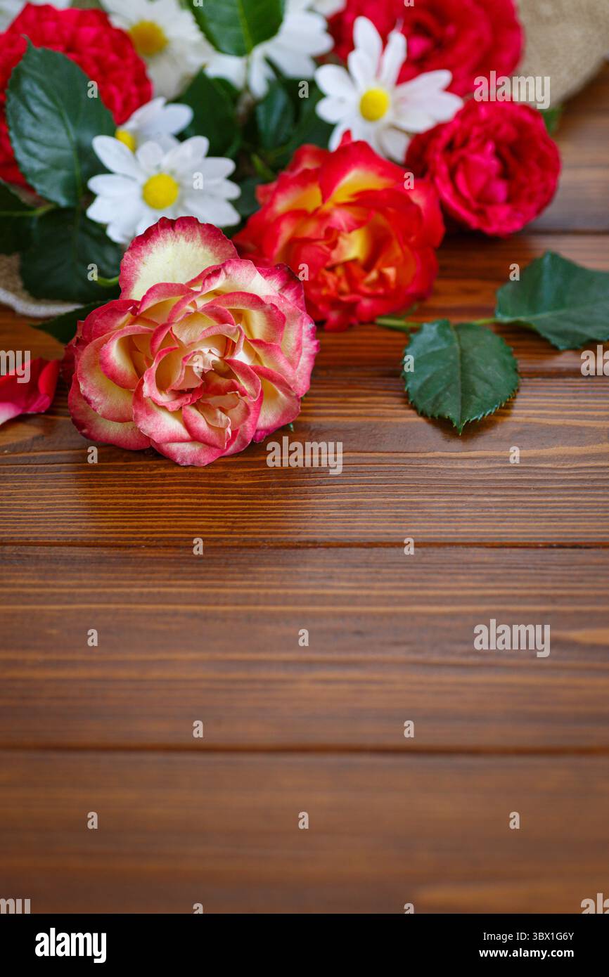 Romantic roses daisies on hi-res stock photography and images - Alamy